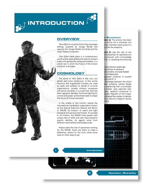 Titan Effect – Tactical Espionage/Science Fiction RPG and Storyworld Titan Effect – Tactical Espionage/Science Fiction RPG and Storyworld